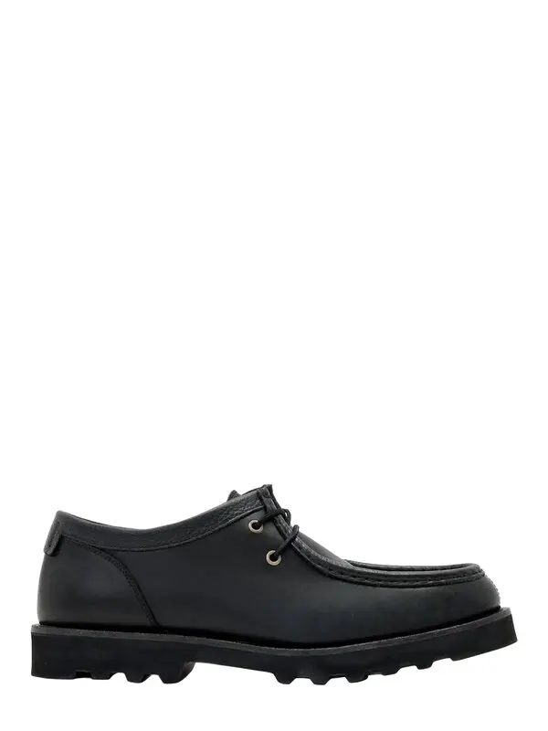 ALLSAINTS Calfskin Skiff Apron Derby Shoes - Black