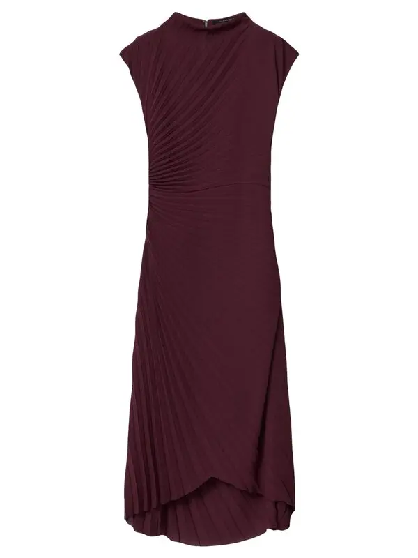 ALLSAINTS Rayanna Pleated Midi Dress - Red