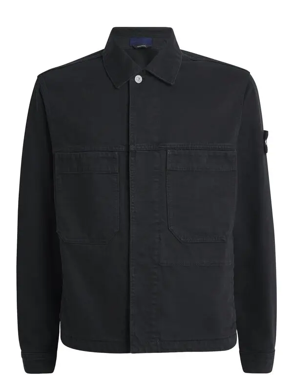 Stone Island Denim Coach Jacket - Black