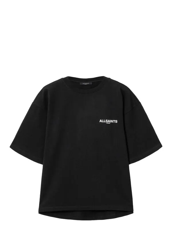 ALLSAINTS Organic Cotton Halis Amelie Graphic T-shirt - Black