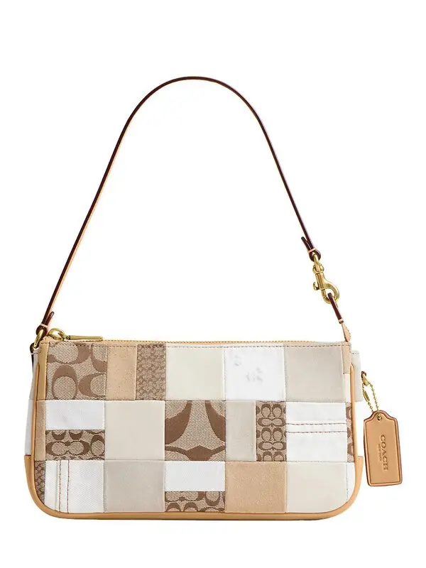 COACH Plaza Bag 25 With Patchwork - Brass/white Multicolor