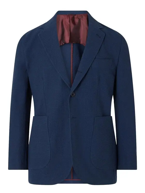 Rubinacci Wool-blend Single-breasted Jacket - Blue