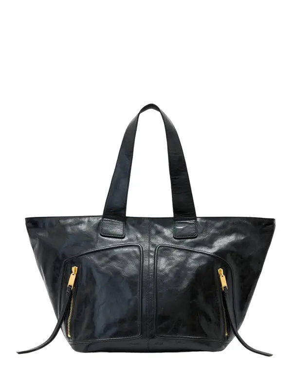 ALLSAINTS Leather Jean Rey Tote Bag - Black