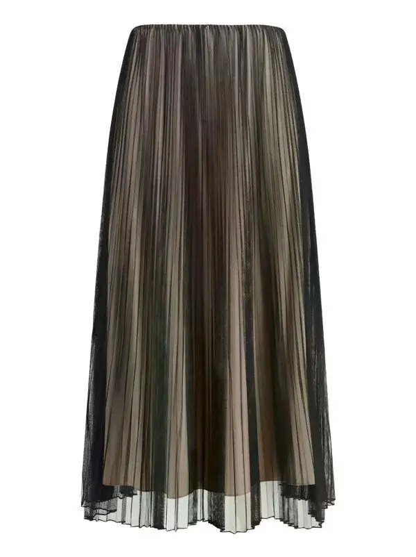 Max Mara Plissé Pleated Skirt - Black