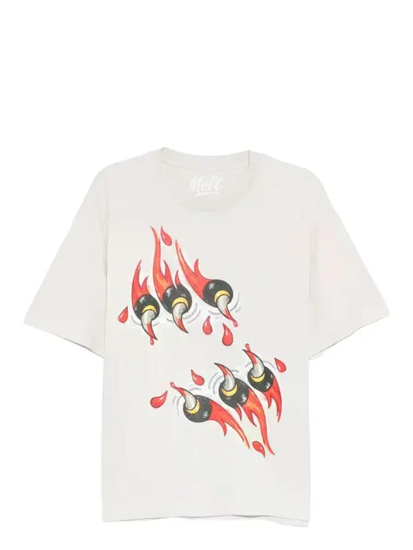 MELT Graphic-print T-shirt - Neutrals