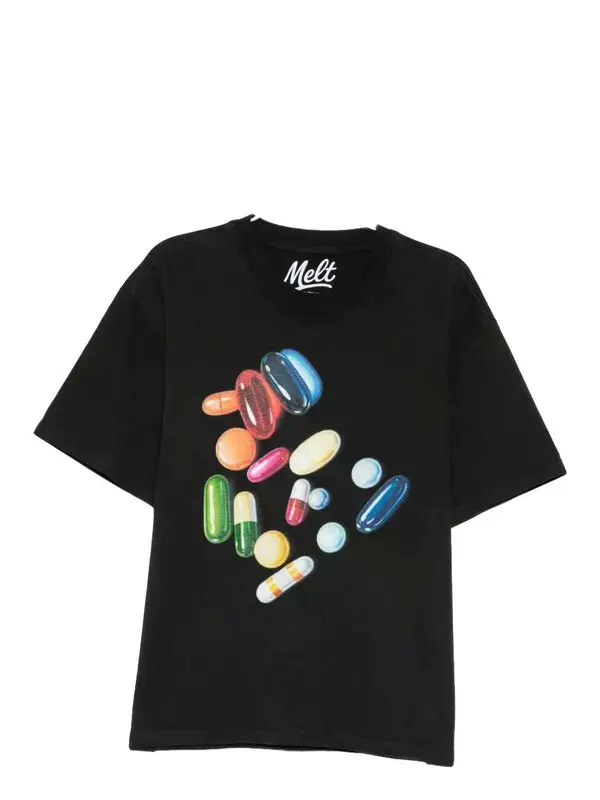 MELT Graphic-print T-shirt - Black