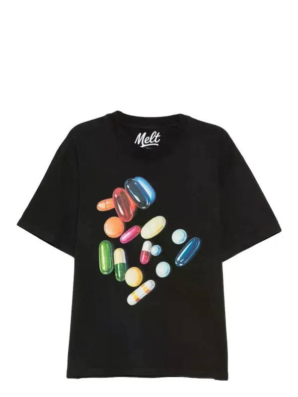 MELT Graphic-print T-shirt - Black