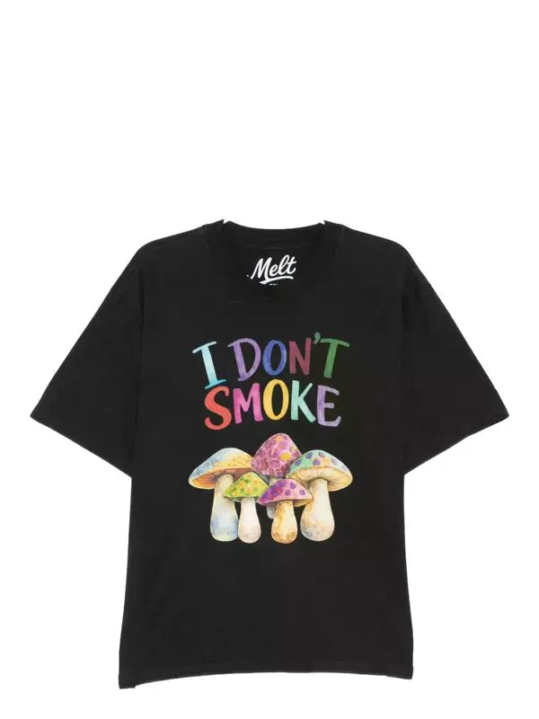 MELT Mushroom Print T-shirt - Black