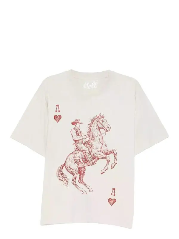 MELT Horse-print T-shirt - Neutrals