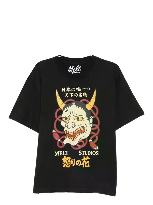 MELT Graphic Print T-shirt - Black