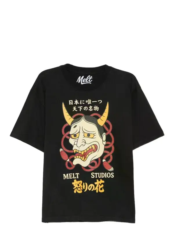 MELT Graphic Print T-shirt - Black