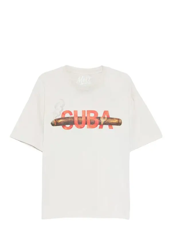 MELT Cigar-print T-shirt - Neutrals