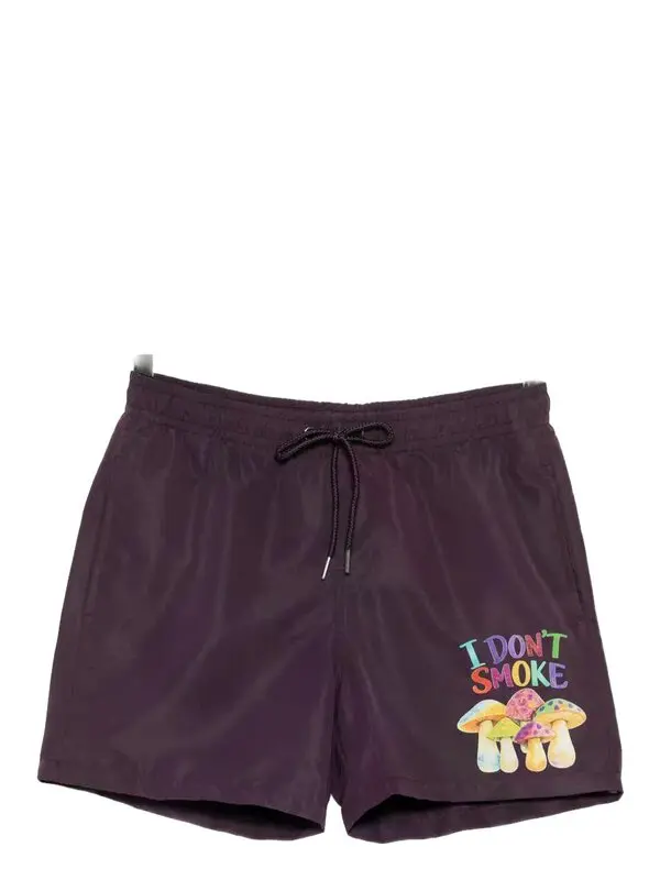 MELT Print Drawstring Shorts - Purple