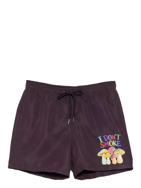 MELT Printed Drawstring Shorts - Purple