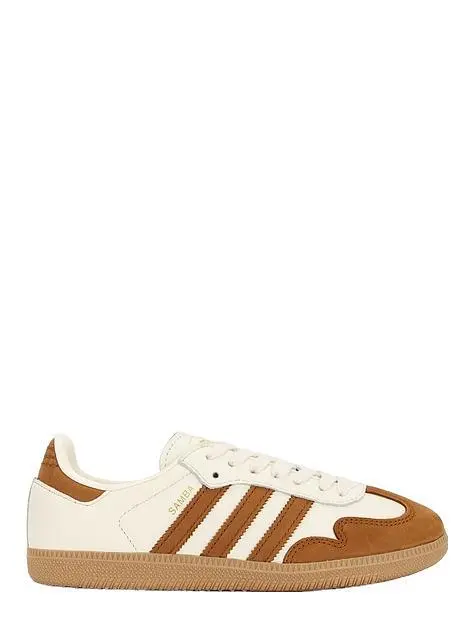 ADIDAS ORIGINALS Samba Og Sneaker - Wonder White  Dusky Bronze & Gold Metall