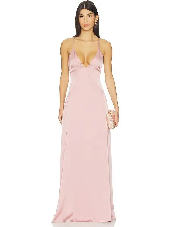 LOVERS AND FRIENDS Gaia Gown - Mauve Pink
