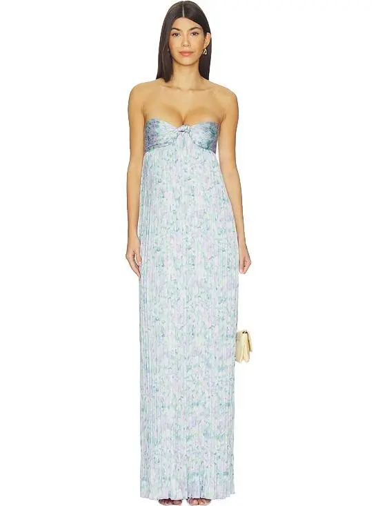LOVERS AND FRIENDS Doris Gown - Blue Green Floral
