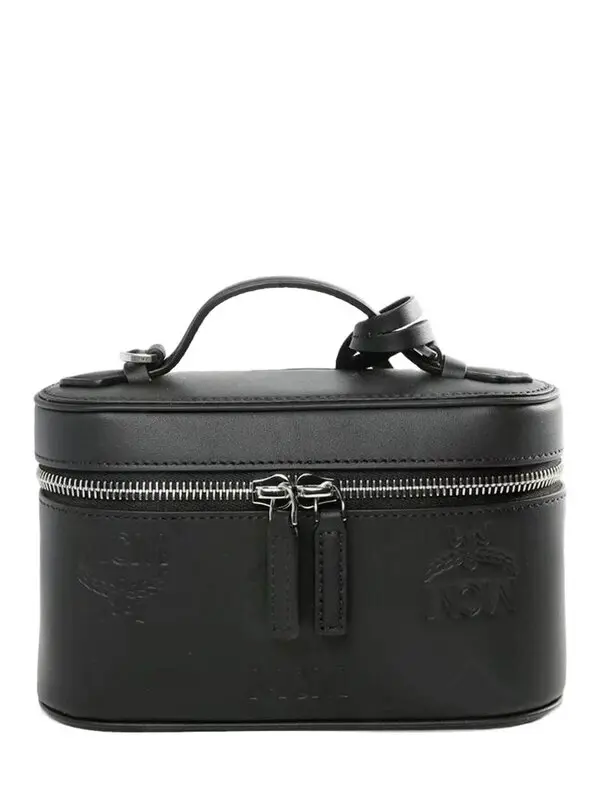 Mcm Logo-embossed Vanity Case - Black