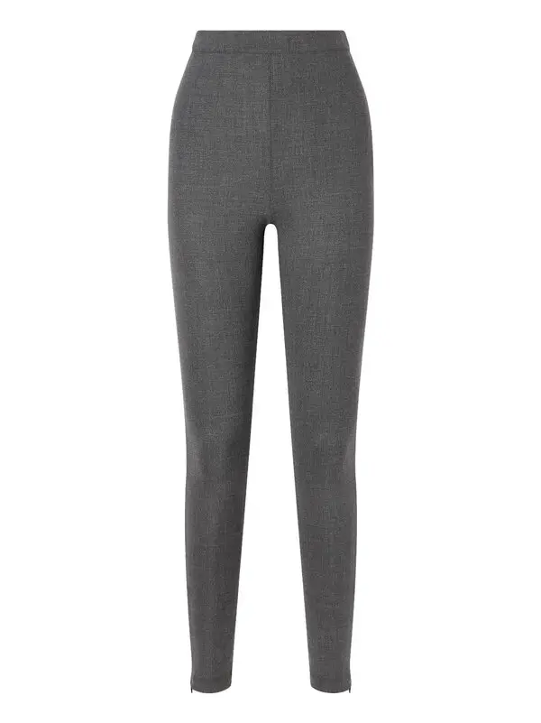 JIL SANDER Wool-blend Leggings - Gray