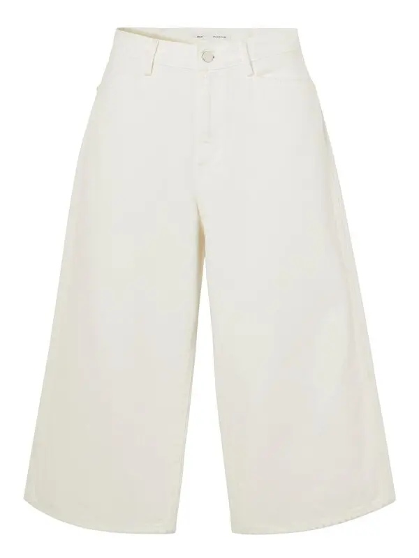 AGOLDE Maria Mcmanus Skater Wide-leg Denim Shorts - White