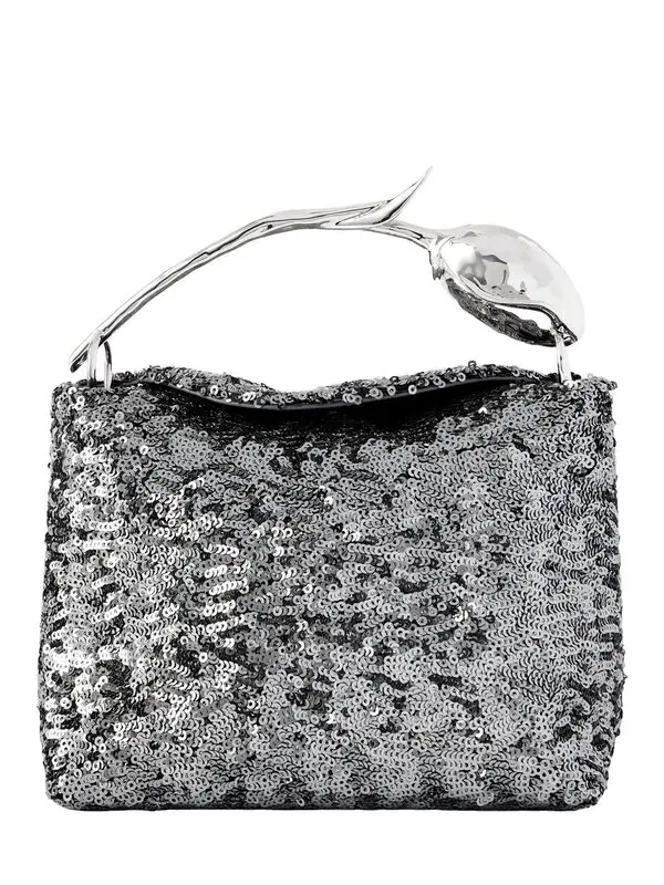 Erdem Sequined Clutch - Metallic