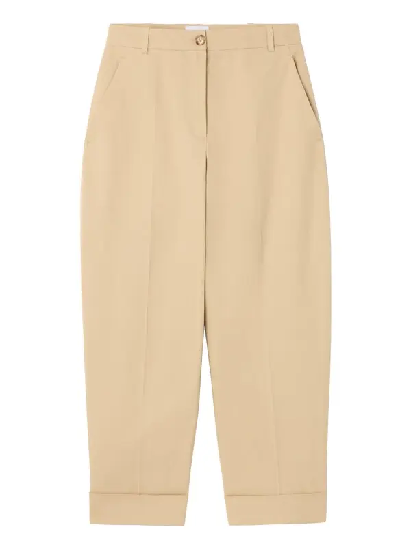 GWYN Tapered Cotton Pants - Sand