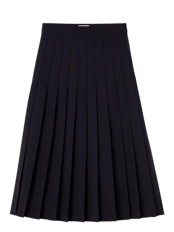 GWYN Pleated Skirt - Dark Navy