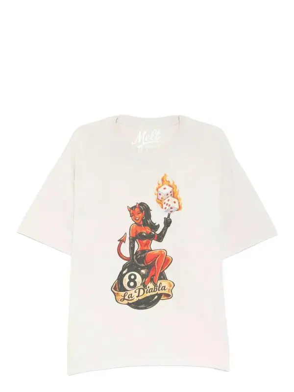 MELT Graphic-print T-shirt - Neutrals