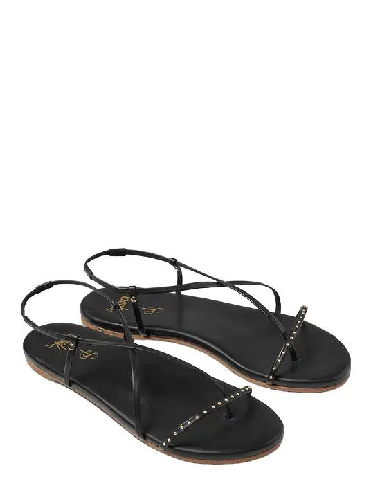 Beek Bitsybird Studded Leather Sandals - Black