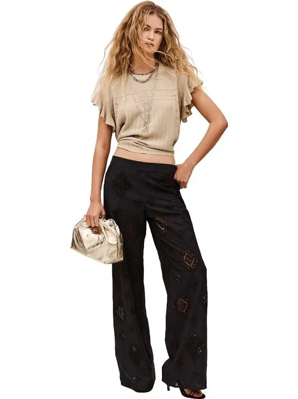 Ba&sh Mike Wide-leg Pants - Black