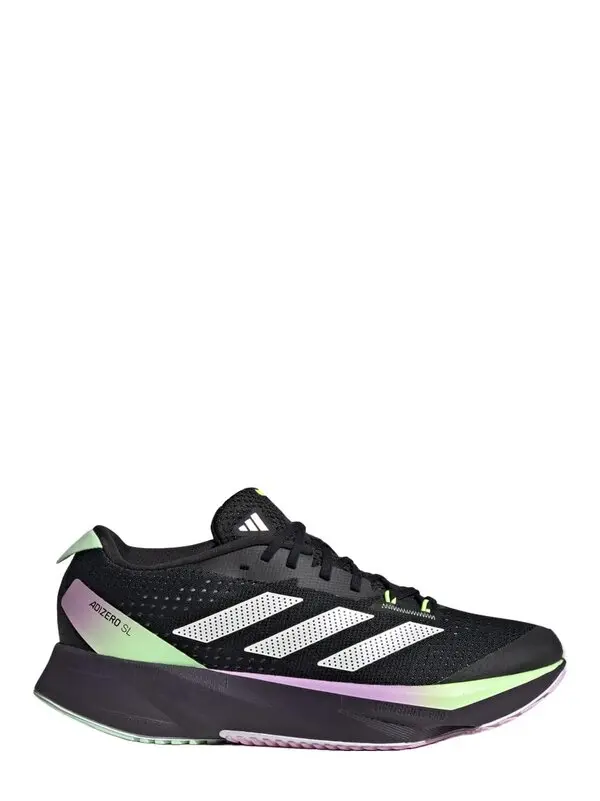 Adidas Adizero Sl Running Shoes - Core Black / Zero Metalic / Green Spark