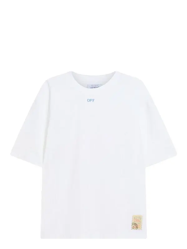 Off-White Printed Cottonjersey Tshirt - White