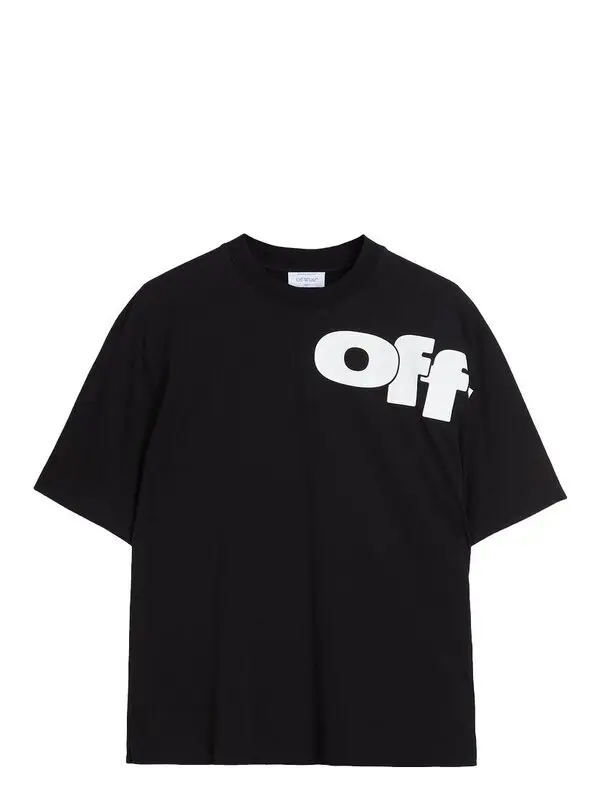Off-White Logoprint Cottonjersey Tshirt - Black