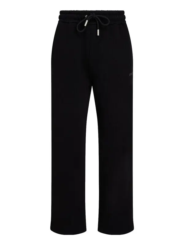 Off-White Embroidered French Cottonterry Sweatpants - Black