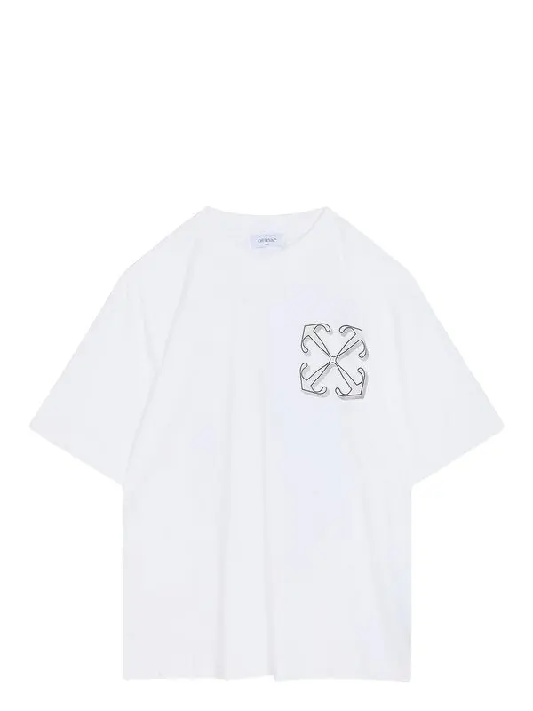 Off-White Printed Cottonjersey Tshirt - White