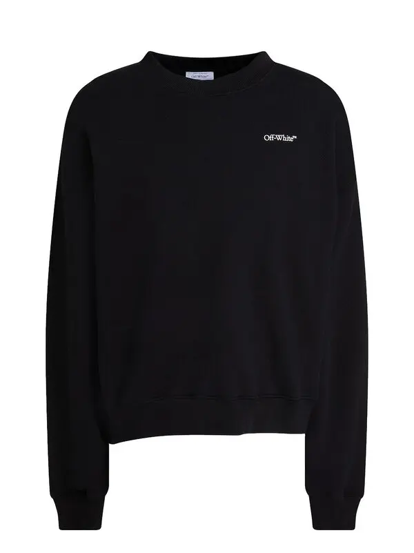 Off-White Printed Cotton-terry Sweatshirt - Black