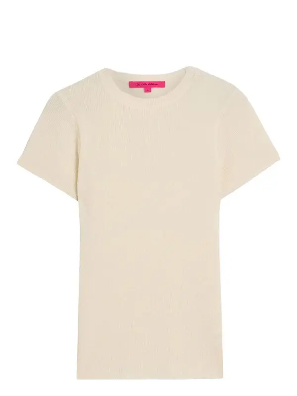 THE ELDER STATESMAN Delicash Cashmere And Silk-blend T-shirt - Cream