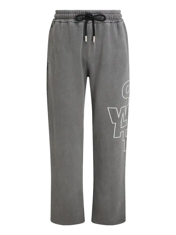Off-White Printed French Cottonterry Sweatpants - Anthracite