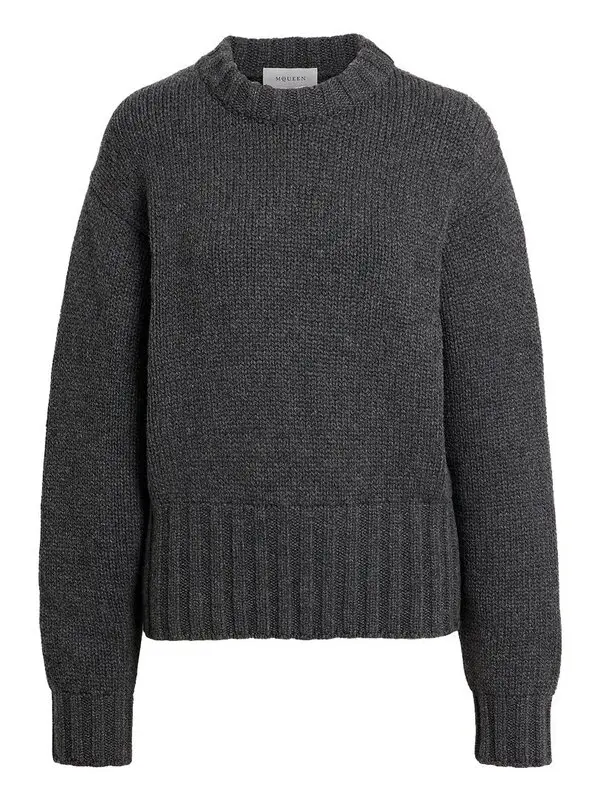Alexander McQueen Wool-blend Sweater - Dark Gray