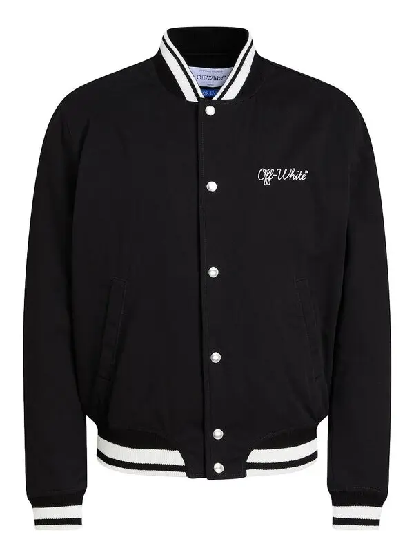 Off-White Cotton-twill Bomber Jacket - Black
