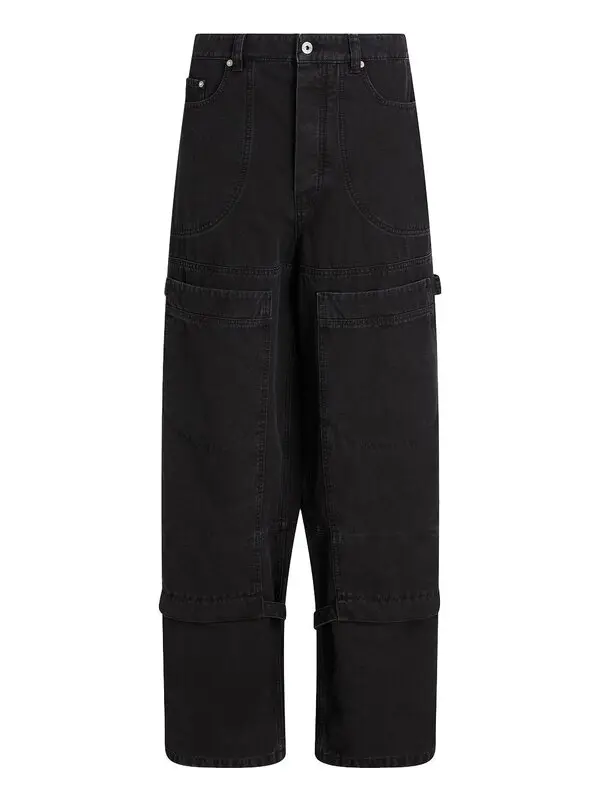 Off-White Cotton-canvas Cargo Trousers - Black