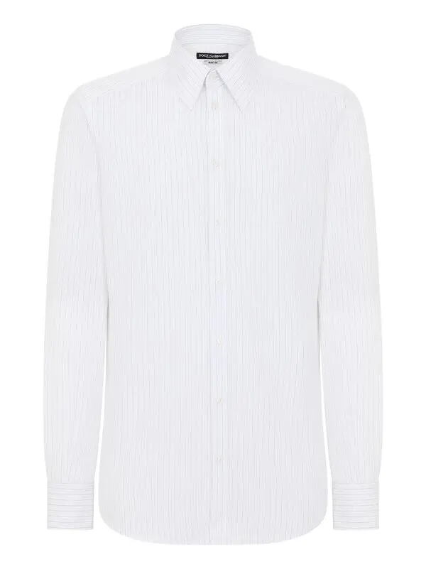 Dolce & Gabbana Striped Cotton Martini-fit Shirt - Multicolor