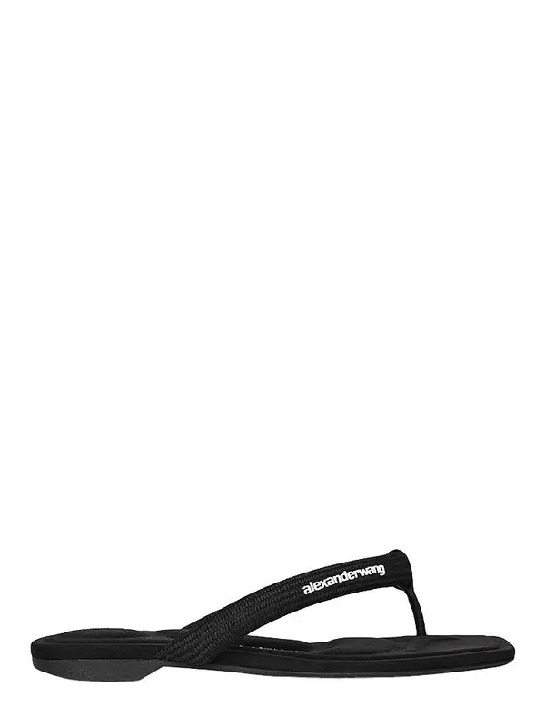 Alexander Wang Jenna Tubular Strap Thong Sandals - Black
