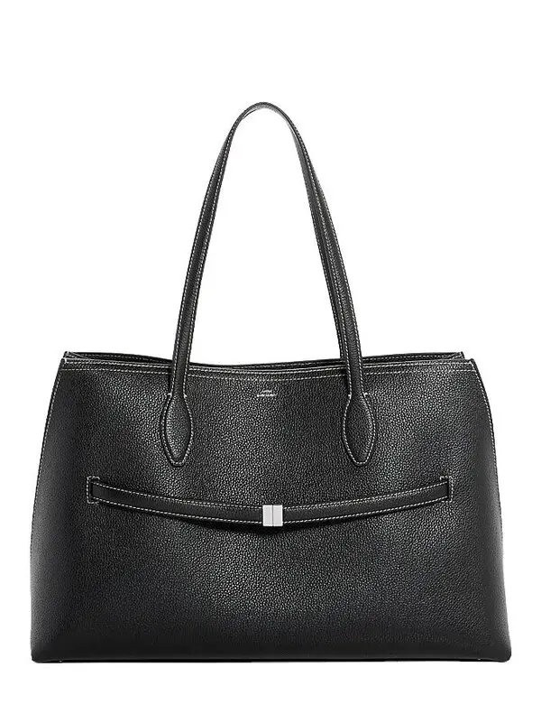 TOTEME Lounge Leather Tote - Black
