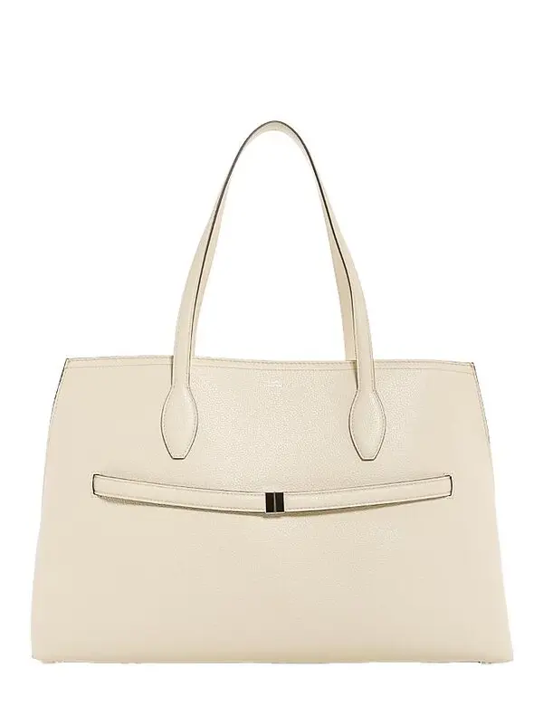 TOTEME Lounge Leather Tote - Open White