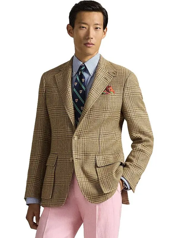 Polo Ralph Lauren Rl67 Summer Tweed Jacket - Tan/brown