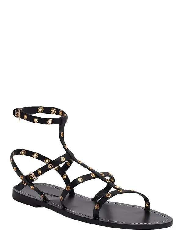 Cinq À Sept Ariella Strappy Grommet Trim Sandals - Black