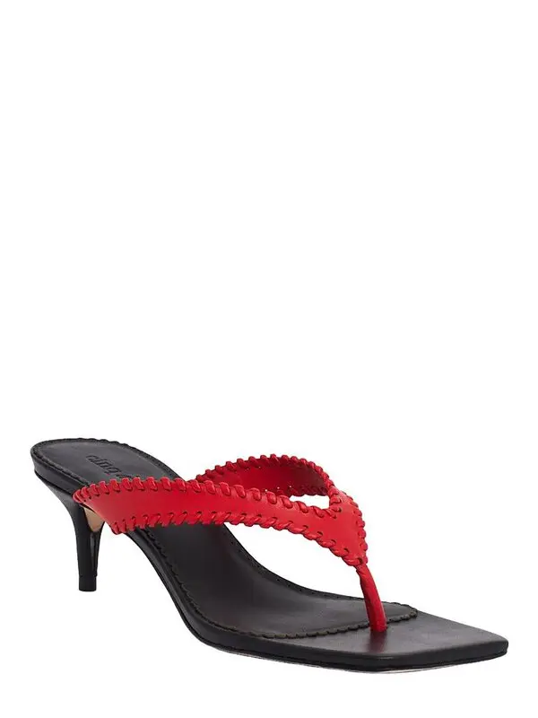 Cinq À Sept Frankie Leather Slide Sandals - Bisou/black