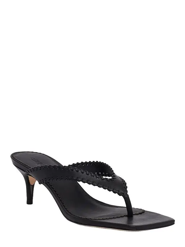 Cinq À Sept Frankie Leather Slide Sandals - Black
