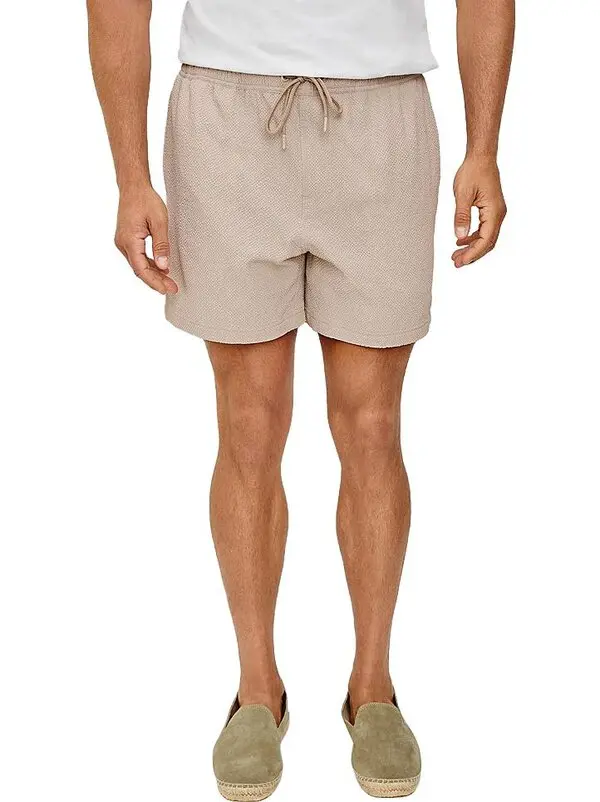 Rails La Brea Drawstring Shorts - Khaki Check Seersucker